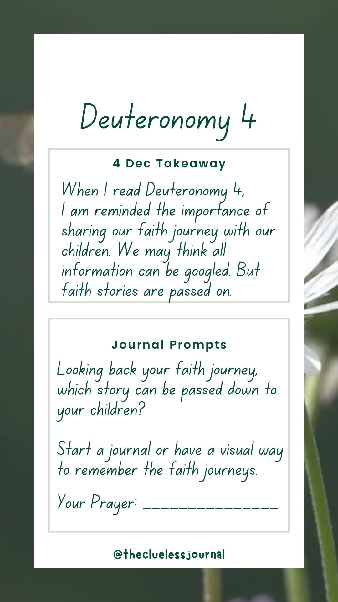 4 Things to Do before You Teach Your Kids - Deuteronomy 4 Bible Devotional